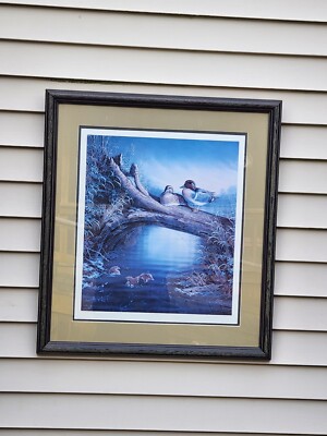 Spring Splendor Sam Timm Signed Matted Framed 27x30 Numbered Vtg Green ...