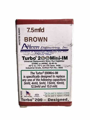 Turbo 200 Mini Round For 12.5 15.0 MFD 440/370V | eBay