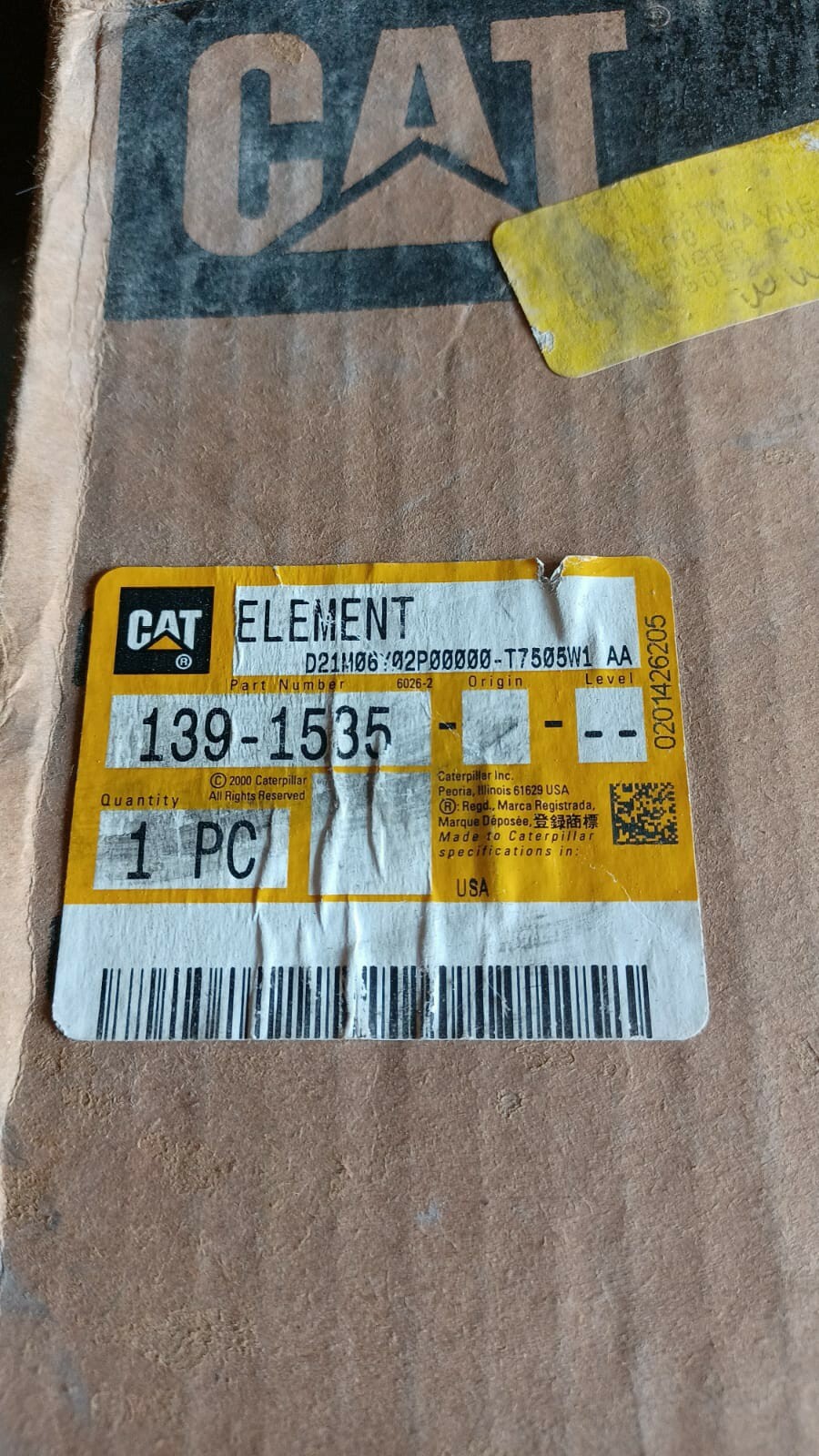 1391535 Genuine Caterpillar CAT 139-1535 Element Air Filter Free ...