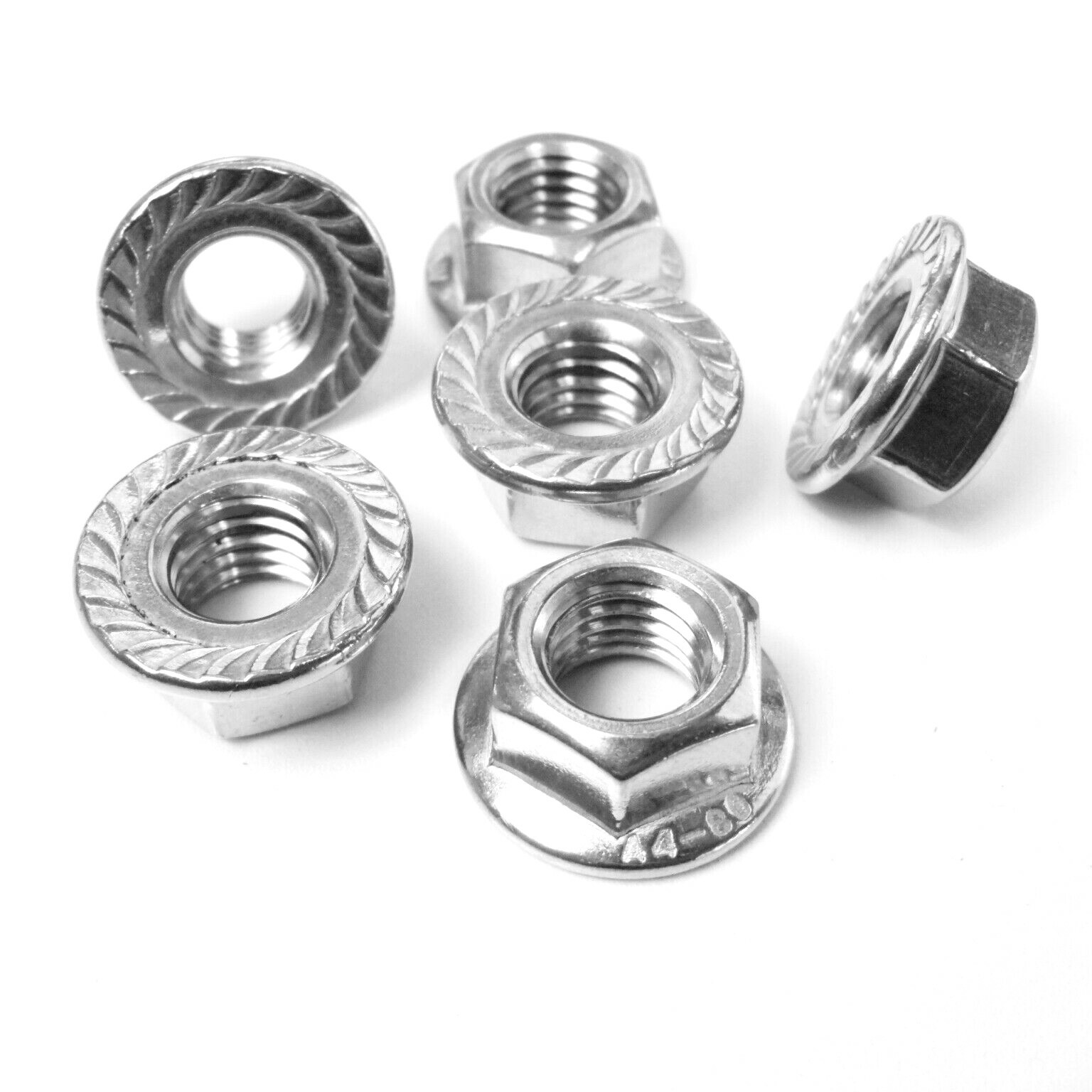 Sperrzahnmuttern Edelstahl VA M3 M4 M5 M6 M8 M10 M12 DIN 6923 ...