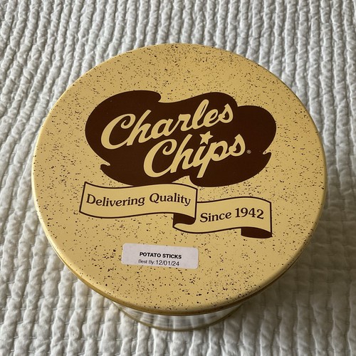 Charles Chips Potato Sticks Empty Small Size Round Can | eBay