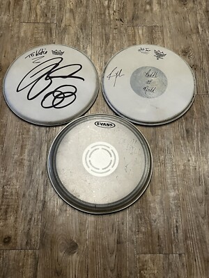 Rare Rock Band Lock Drum And Snare Covers Signed 3ct Lot | eBay