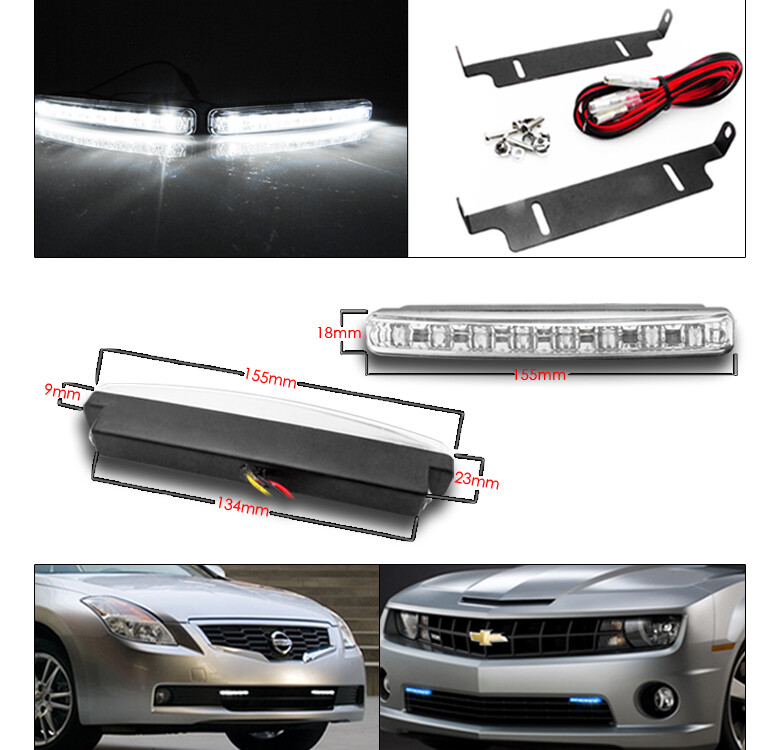 Fit 10-14 Volkswagen Golf GTI LED Bar Projector Black Headlight Lamp ...