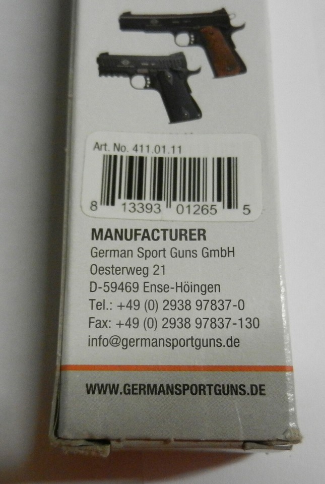 GSG 1911-22 Magazine; Holds 10 Rounds of 22 LR; 1 Mag; 411.01.11 ...