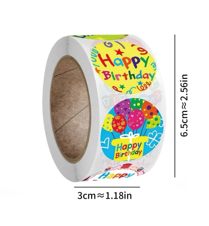 Happy Birthday Present Stickers Gift Craft Box Labels Party | eBay
