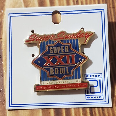 Washington vs Denver Broncos Super Bowl XXII San Diego Pin January 31 ...