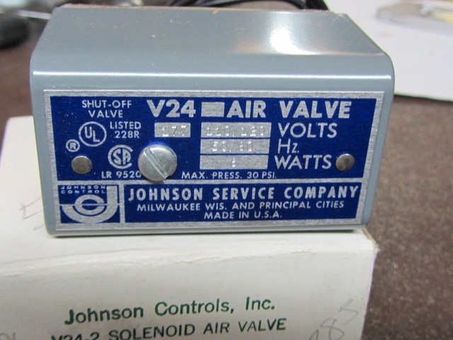 Johnson Controls 02-376-300 02376300 Solenoid Air Valve V24-2 for sale ...