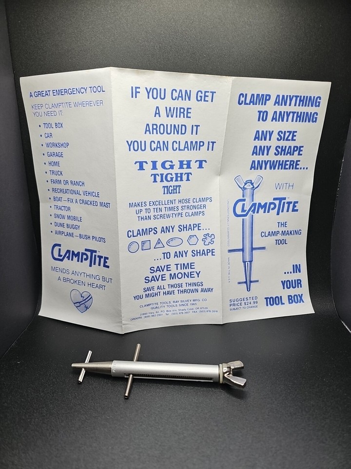 CLAMPTITE Tool Clamping Clamp Making Tool Professional Wire Clamps USA ...