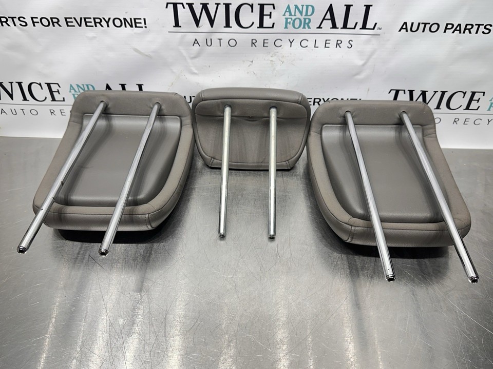 2011-2017 HONDA ODYSSEY 3rd ROW REAR HEAD REST HEADRESTS GRAY LEATHER ...