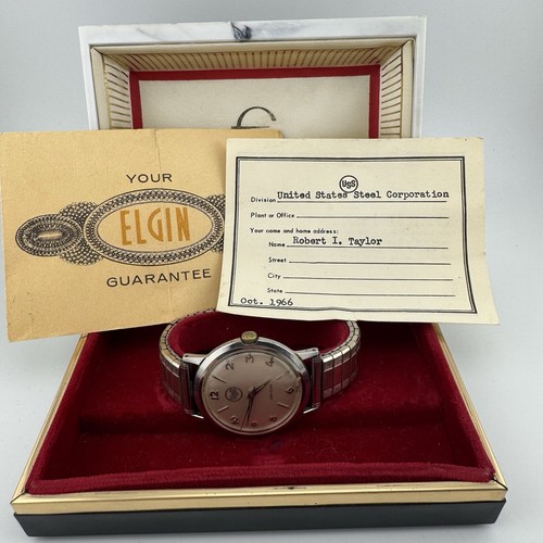 Lord Elgin Mechanical Men’s 35mm Watch USS United States Steel / Box ...