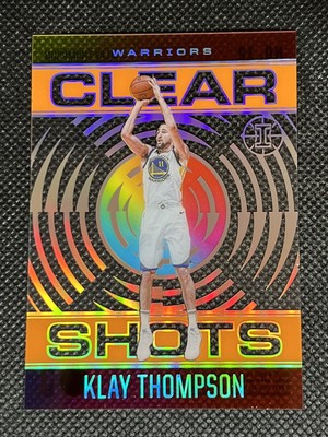 2020-21 Panini Illusions Basketball KLAY THOMPSON #12 ORANGE CLEAR ...