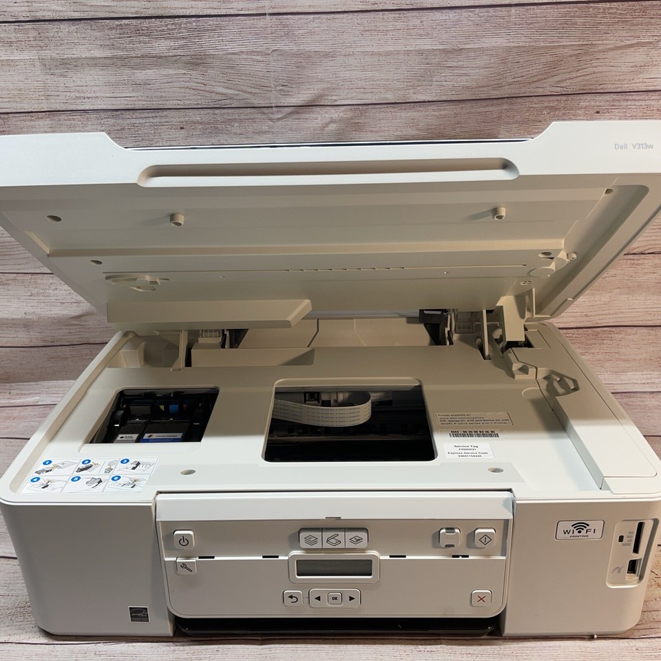 Dell V313 All in one Printer wireless AIO Color InkJet. W/ Ink & power ...