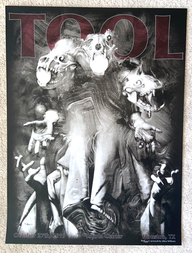 Tool Band Concert Poster Houston Tour October 27 2019 /650 Allen ...