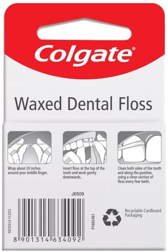 Colgate Total Waxed Dental Floss / Tape 3x50M (Pack of 3, 50M each ...