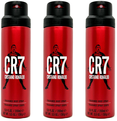 *PACK OF 3* Cristiano Ronaldo CR7 for Men Fragrance Body Spray 6.8 oz ...