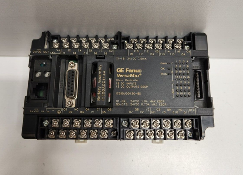 GUARANTEED! GE FANUC VERSA MAX MICRO CONTROLLER IC200UDD120-BG *MISSING ...