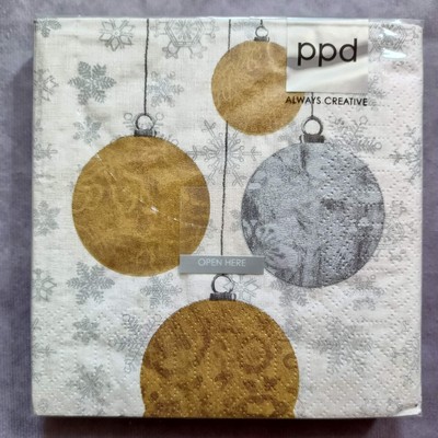 Paper NapkinsHoliday Ornaments d 20-count 25cm Cocktail Beverage PPD | eBay