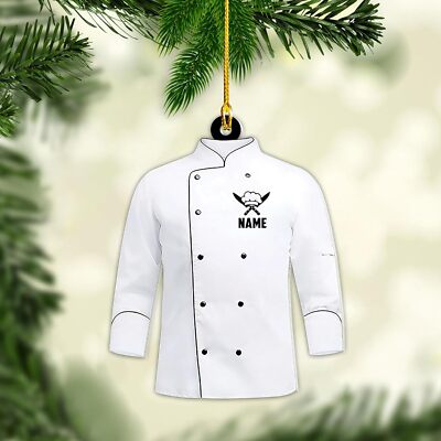Personalized Chef Christmas Ornaments 2023, Chef Uniform Christmas ...