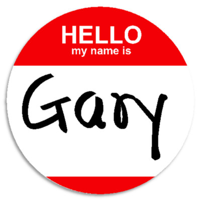 Hello My Name Is Gary - 3 Pack Circle Stickers 3 Inch - Customizable ...