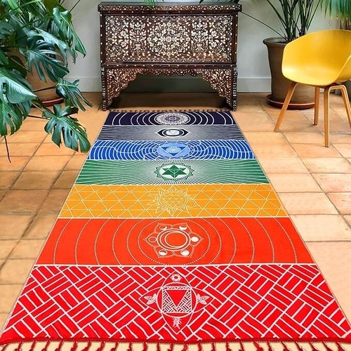 Chakra Yoga Mat Meditation Rug Beach Towels Sunscreen Shawl Spiritual ...