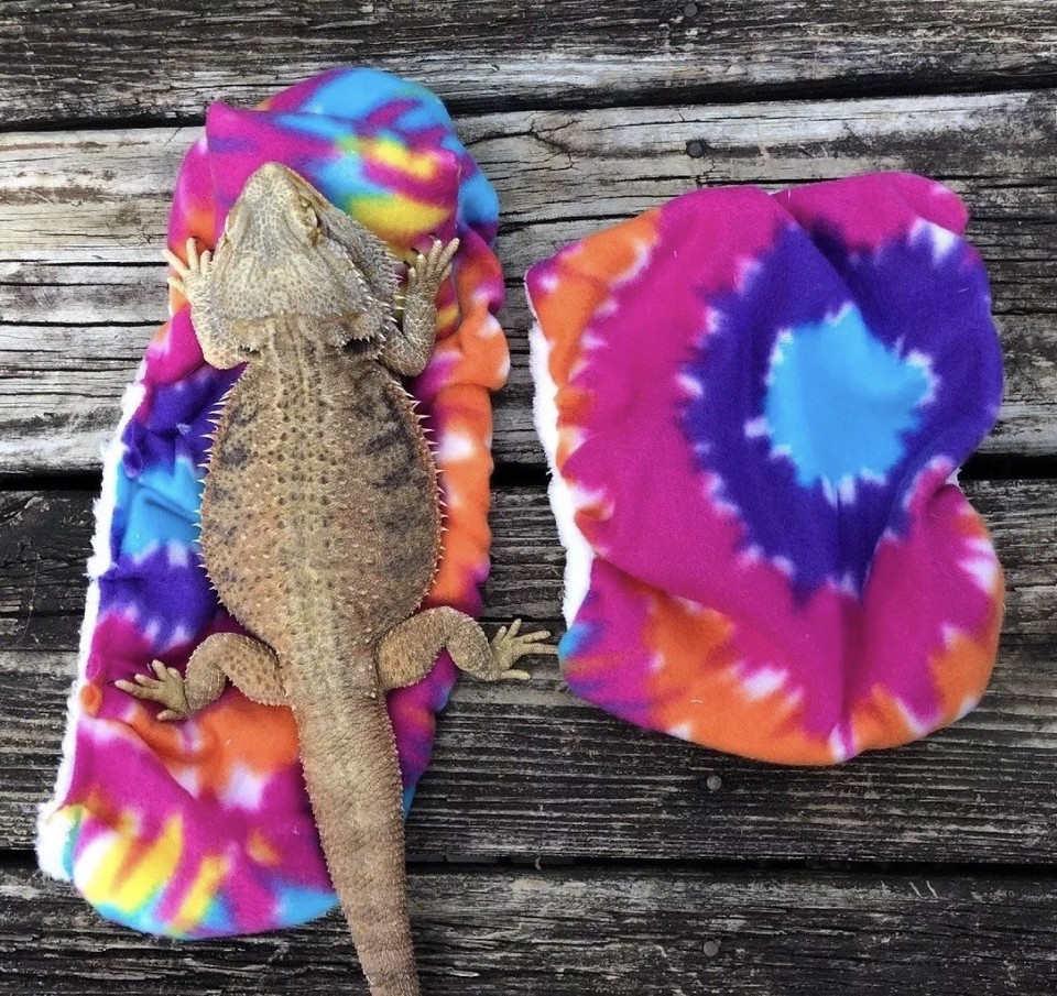 TYE DYE PRINT LARGE ATTACHABLE RESTING BED SET SOFT COVER 4 BEARDED ...