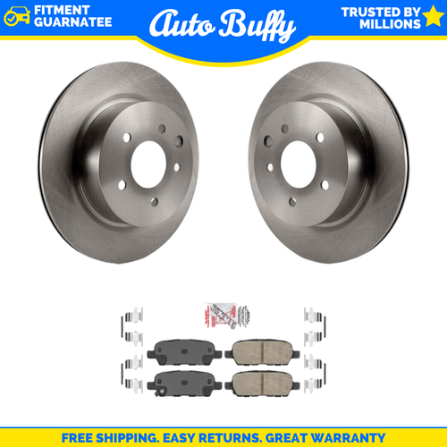 Rear Brake Rotor And Integrally Molded Pad Kit For INFINITI G35 G37 ...