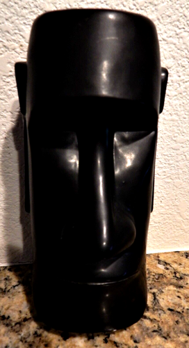 MOAI Tiki Drink MUG Cup Black Ceramic Otagiri The Fireside Ft Atkinson ...