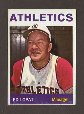 1964 Topps Baseball Card #348 Ed Lopat – Kansas City Athletics | eBay