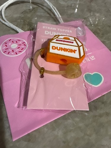 🍩 2025 New Dunkin’ Stoney Clover Donut Box Shaped Straw Topper Limited ...