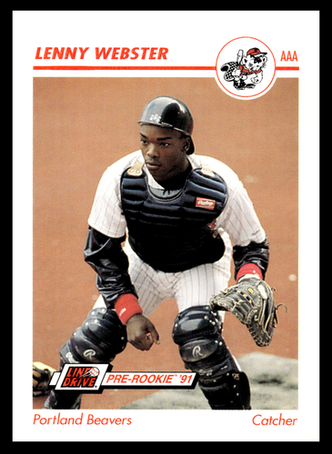 1991 Line Drive AAA Lenny Webster #422 Portland Beavers MLB Baseball ...