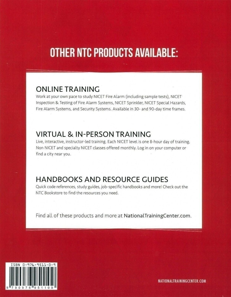 NTC Red Book – NICET Fire Alarm Certification Guide - 2024 | eBay