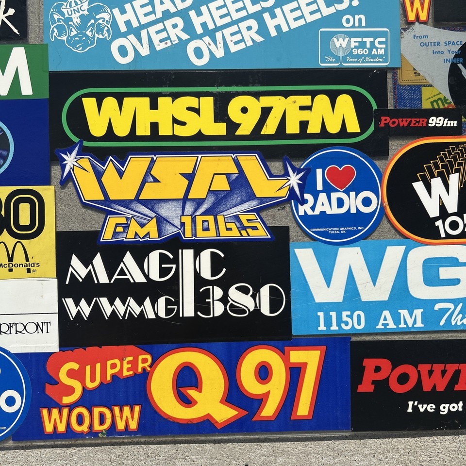 VTG Radio Station Sticker Decal 80s 90s Rock Music Decor MTV Man Cave ...