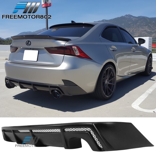 Fits 14-16 Lexus IS250 IS350 F Sport Rear Bumper Lip Diffuser Black PP ...