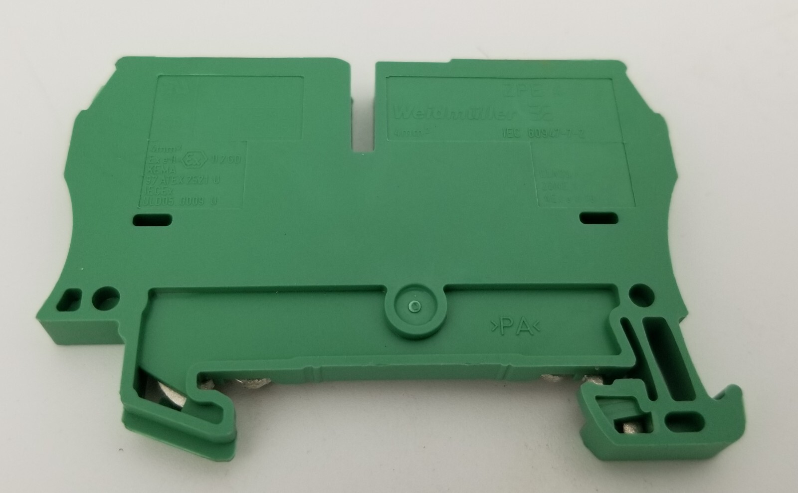 Weidmuller ZPE4 DIN Rail Ground Terminal Block | eBay