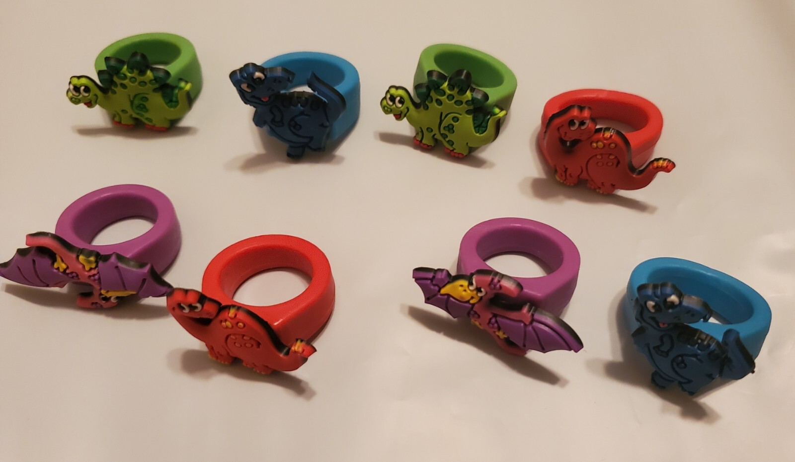 12 Dinosaur Kids Rubber Rings Fun Party Favor Toys Birthday Prizes | eBay