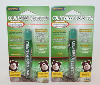 2 COUNTERFEIT DETECTOR FAST PEN BILLS CURRENCY EFFECTIVE SURE FAST ...