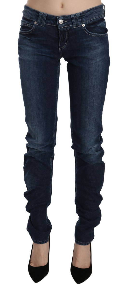 VERSACE JEANS COUTURE Jeans Blue Cotton Low Waist Skinny VERSACE JEANS COUTURE Jeans Blue Cotton Low Waist Skinny