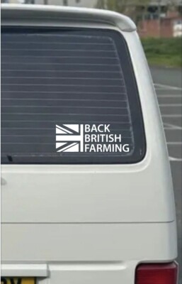 Back British Farming Vinyl Sticker Decal Funny Farm Agri Tractor Farmer ...