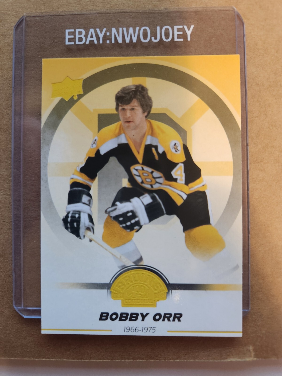 *NEW* 'YELLOW' BOBBY ORR 2023-24 BOSTON BRUINS CENTENNIAL #62 PARALLEL ...