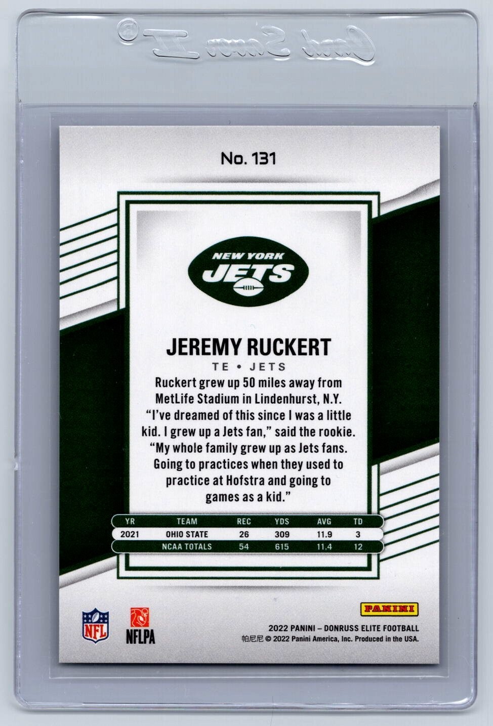 2022 Panini Donruss Elite Jeremy Ruckert Purple #/99 Rookie Card #131 ...