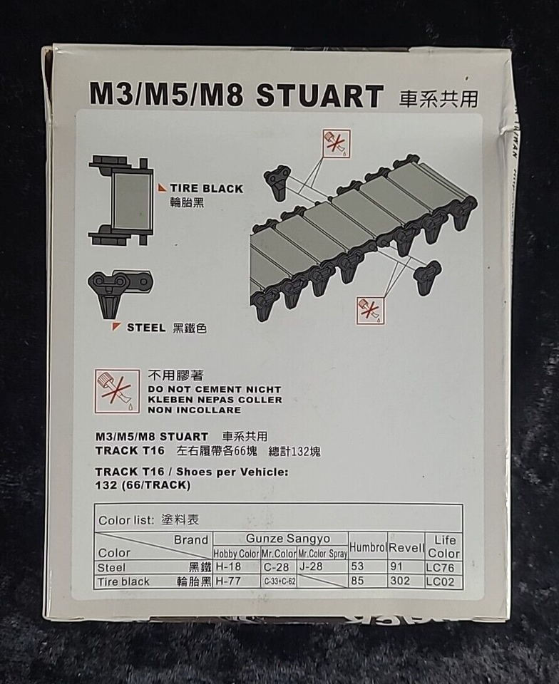 AFV 35019 1/35 Stuart T16 M-3/M-5/M-8 (WORKABLE) Tracks EARLY TYPE | eBay