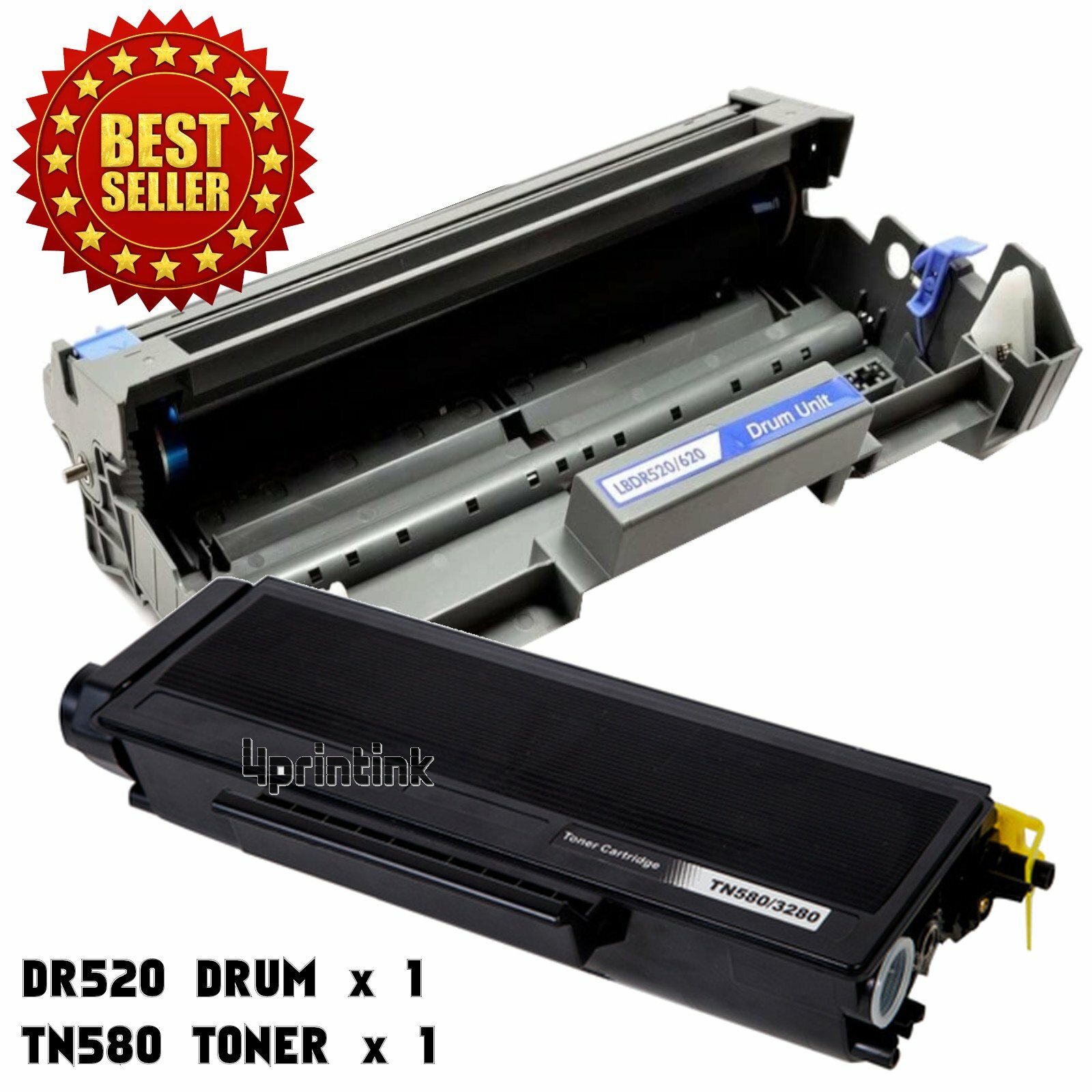DR520 Drum TN580 Toner Cartridge For Brother HL-5240 HL-5250 MFC-8460N ...