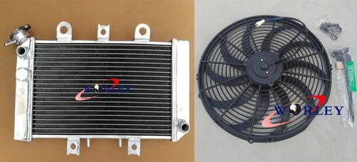 Aluminum Radiator &FAN for ATV Polaris Predator 500 2003-2007 2006 2005 ...