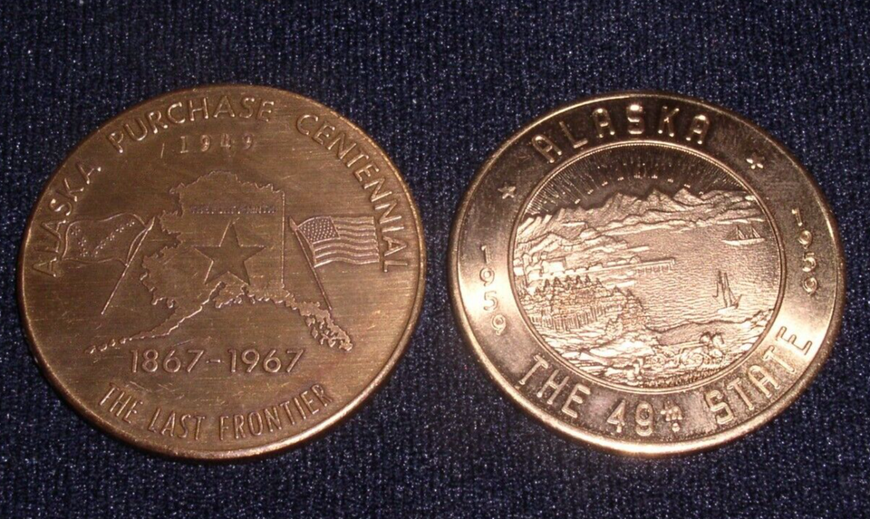 2x Alaska Coins~1959 Fairbanks Chamber of Commerce & 1867-1967 ...