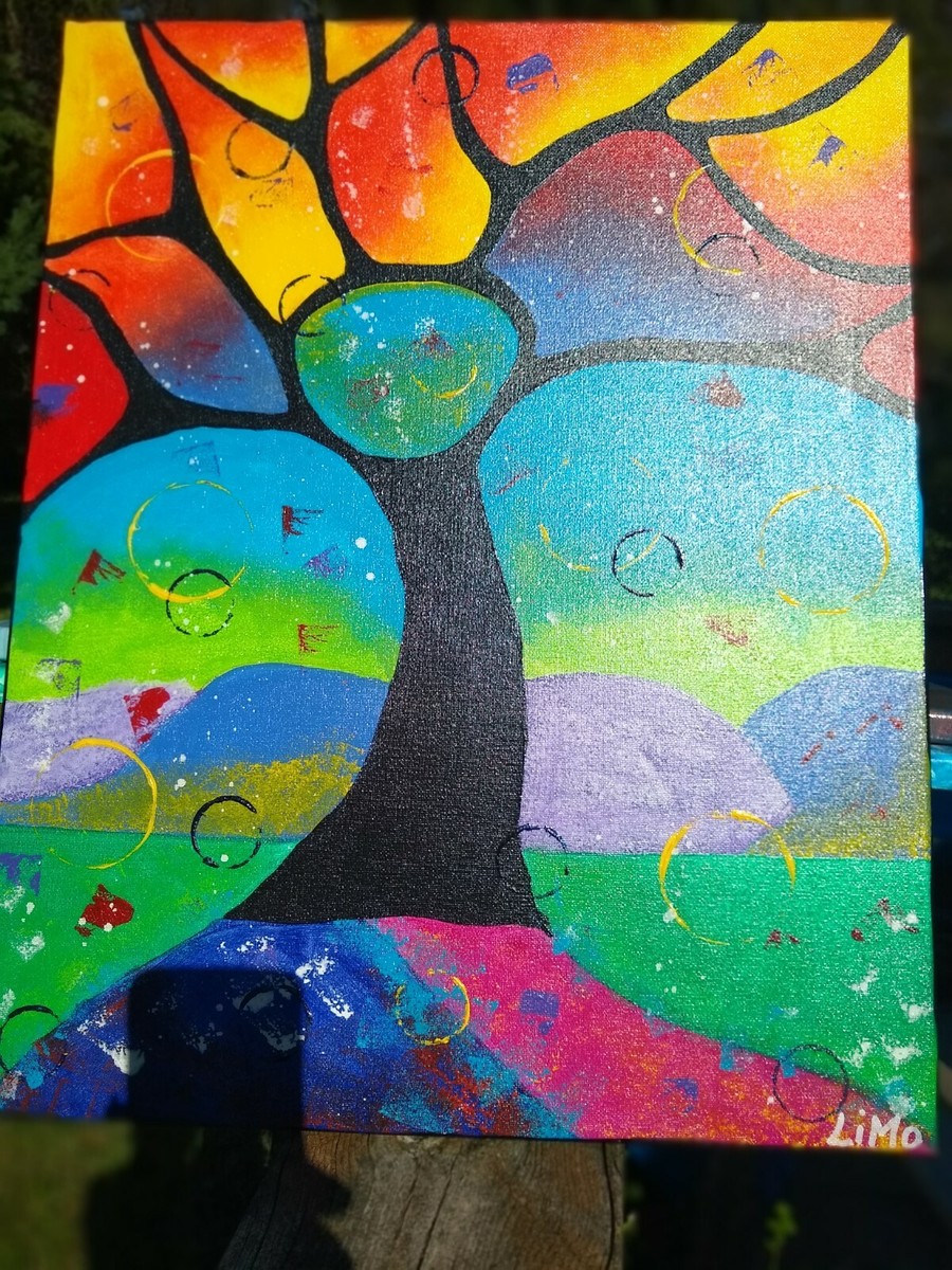 Abstract Painting Tree Acrylic