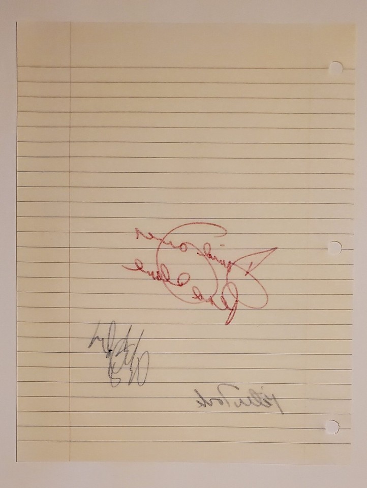 Peace & Love Davy Jones Peter Tork Micky Dolenz Signed Autograph The ...