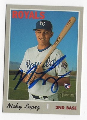 NICKY LOPEZ Signed Autographed 2019 Topps Heritage High Number Card ...