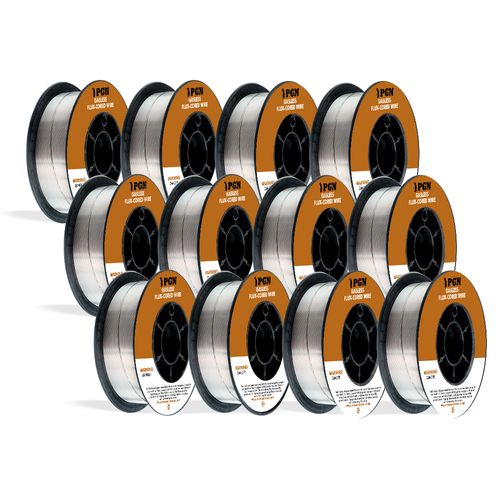 (12 x 10-Lb Spools) E71T-11 .030" Gasless Flux Core Mild Steel MIG ...