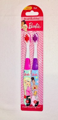 Barbie Toothbrush 2 Pack Set Pink and Purple Soft Bristles Brush ...