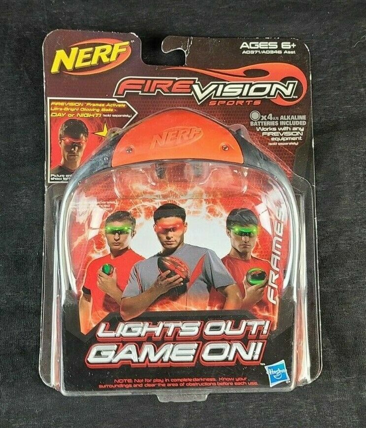 Nerf FIREVISION SPORTS FRAMES RED Activate Ultra-Bright Glowing Balls ...